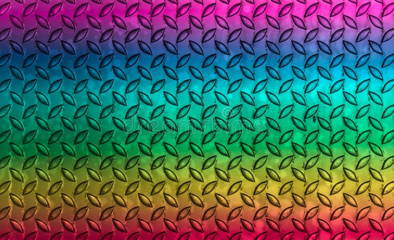 Colourful of Metal Diamond Plate Pattern Stock Photo - Image of pattern ...
