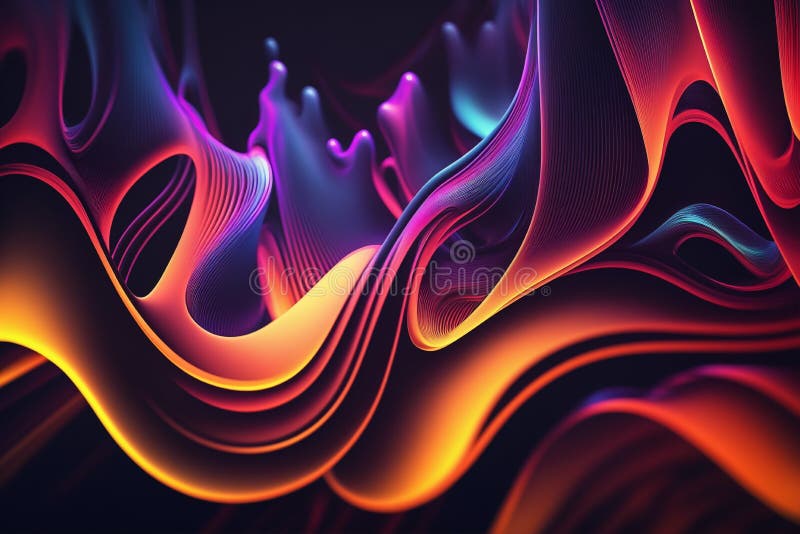 Colourful and Modern Abstract Wavy Lines Vibrant Background Stock ...