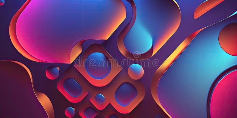 Colourful and Modern Abstract Wavy Shapes Stock Image - Image of ...