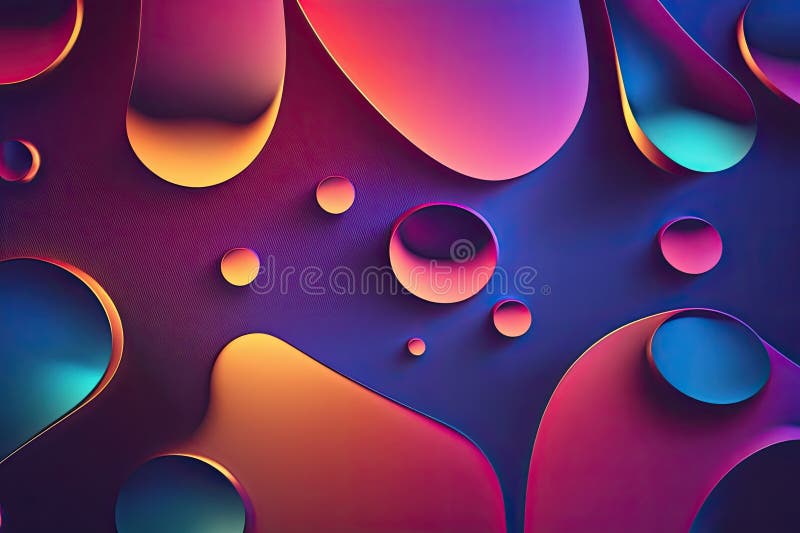 Colourful and Modern Abstract Wavy Shapes Stock Photo - Image of ...