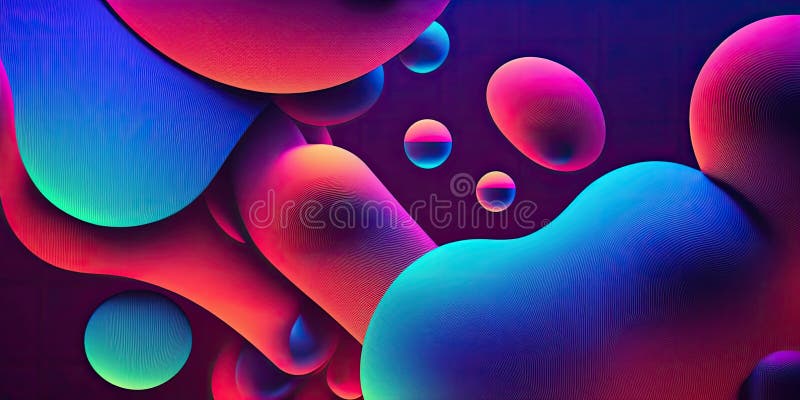 Colourful and Modern Abstract Wavy Shapes Stock Image - Image of curve ...