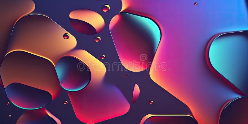 Colourful and Modern Abstract Wavy Shapes Stock Photo - Image of wavy ...