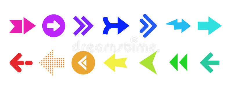 Modern Web Arrows Colourful Set, Great Design for Any Purposes. Arrow ...