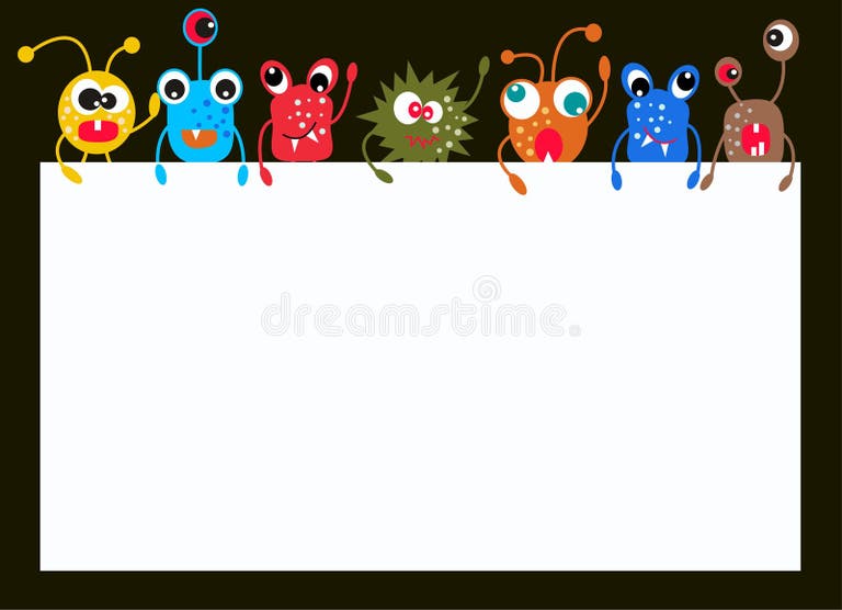 Monsters Border Stock Illustrations – 552 Monsters Border Stock ...