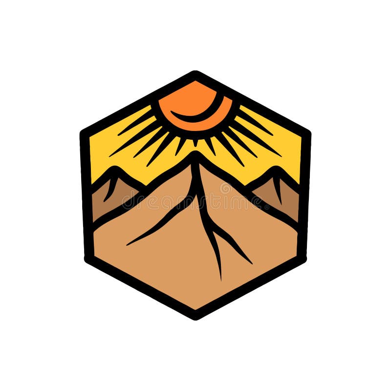 Colourful Mountain Logo Vector Design Illustration Emblem Stock Vector ...
