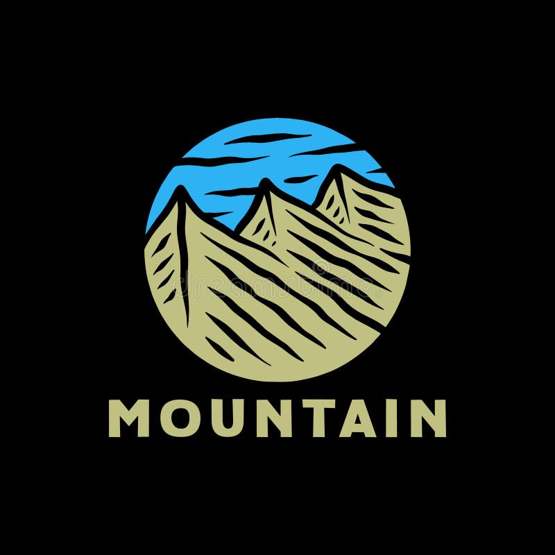 Colourful Mountain Logo Vector Design Illustration Emblem Stock Vector ...