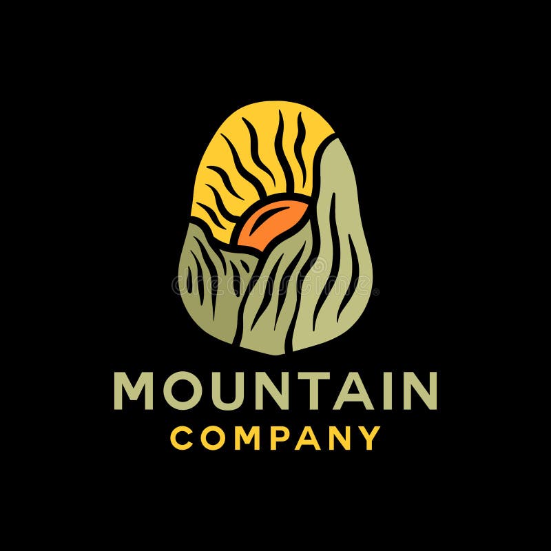 Colourful Mountain Logo Vector Design Illustration Emblem Stock Vector ...