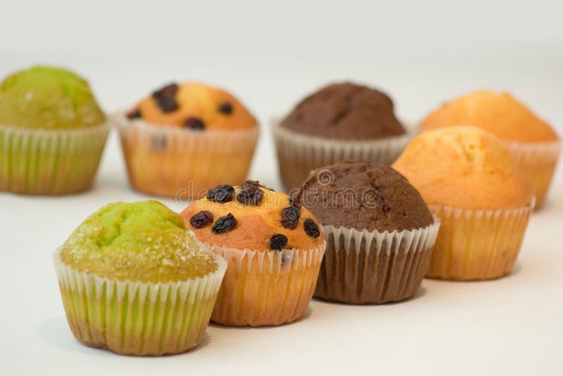 Colourful Muffins stock image. Image of salt, sugar, puffy - 562331