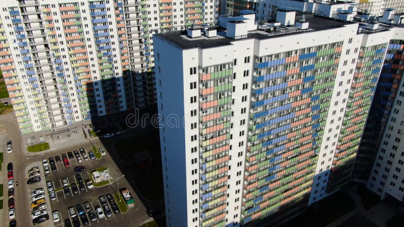 Colourful Multi-storey Complex of New Buildings. Motion Stock Photo ...