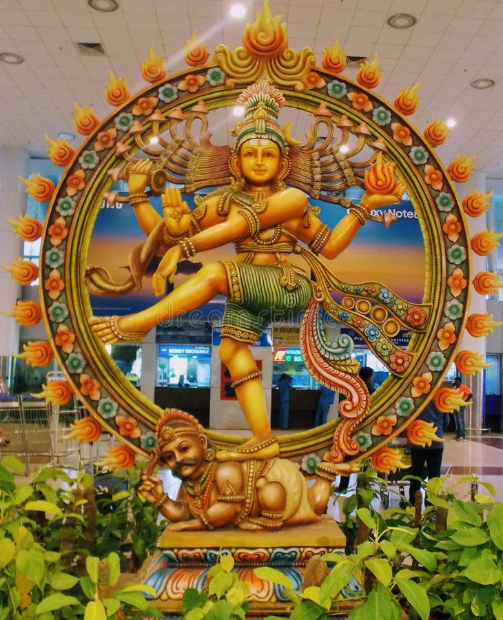 Colourful natraj murti stock image. Image of carving - 183219789