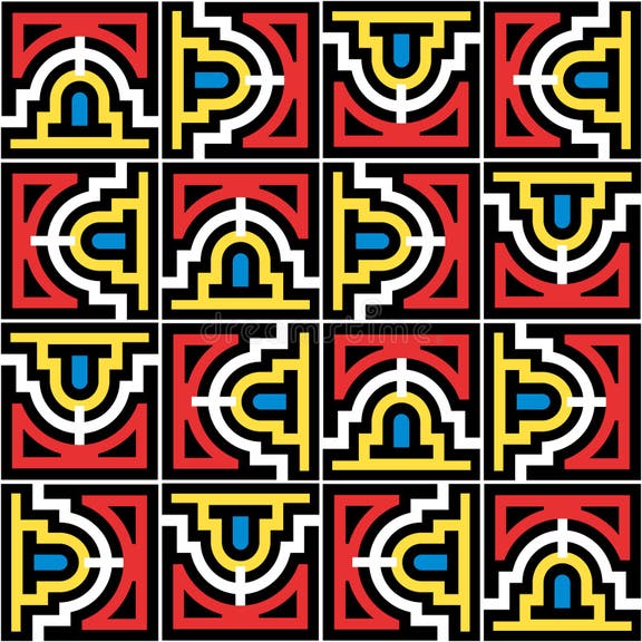 Colourfull Ndebele Design Pattern Backgrounds Stock Vector ...