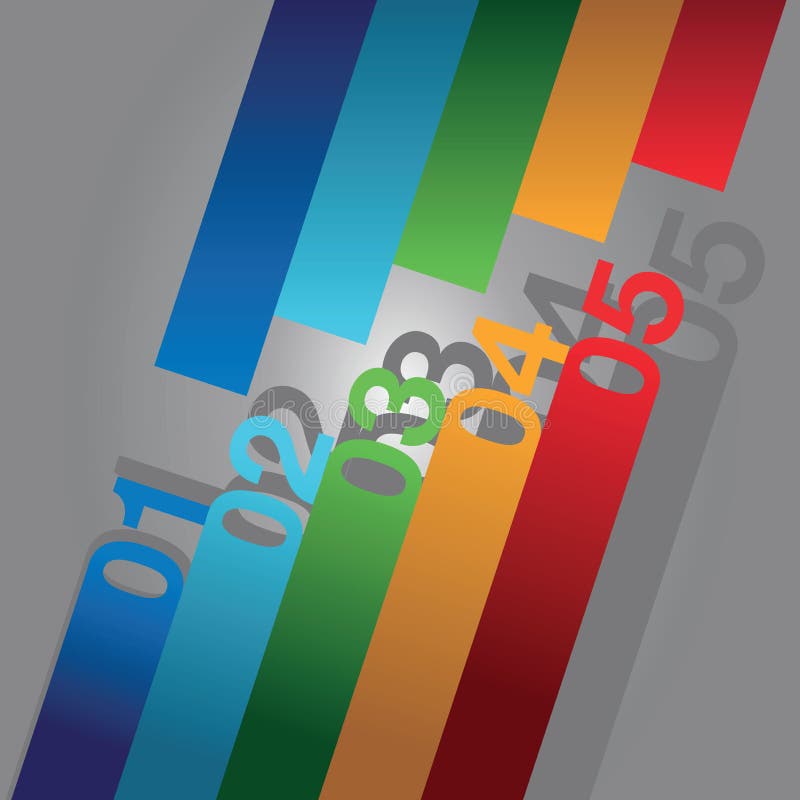 Colourful Number Background Stock Vector - Illustration of number ...