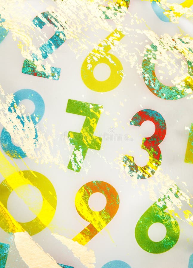 Numbers Colourful Background Random Stock Illustrations – 25 Numbers ...
