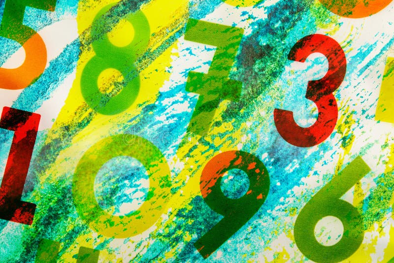Numbers Colourful Background Random Stock Illustrations – 25 Numbers ...