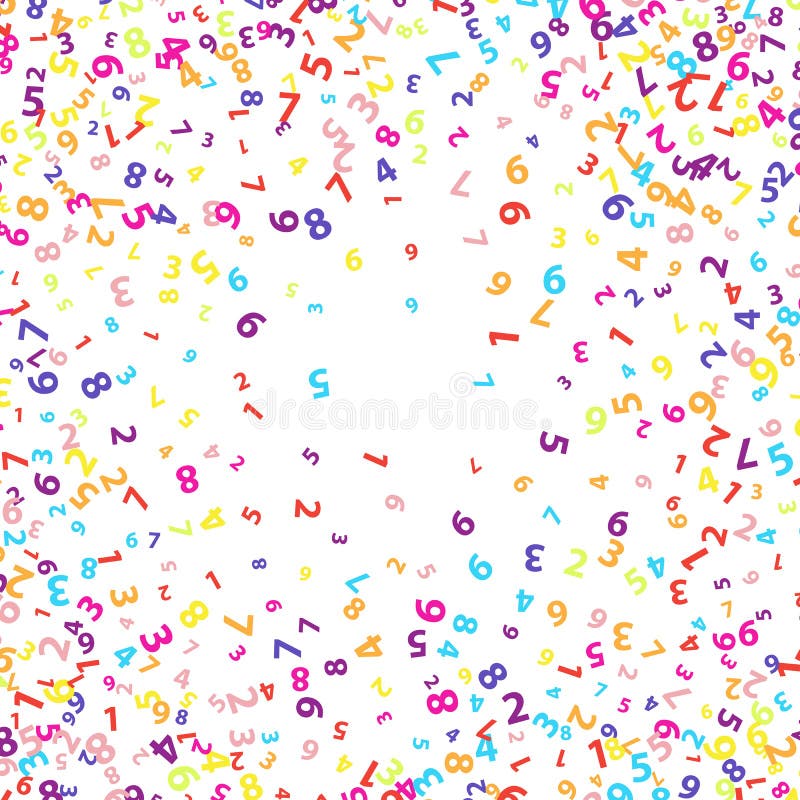 Colourful Numbers Background Stock Vector - Illustration of background ...