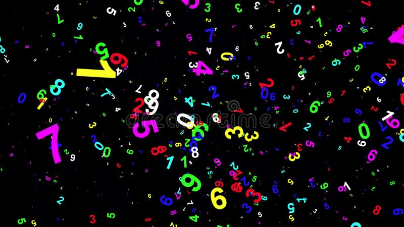 Colourful Numbers Motion Graphics with Night Background Stock Video ...