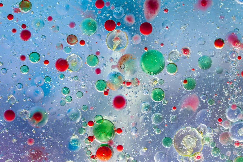 Colourful Oil Ink Bubbles and Drops. Abstract Template Mixed Texture ...