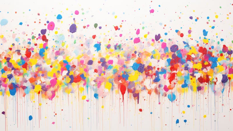 Colourful Paint Splash Wall Art Stock Illustration - Illustration of ...