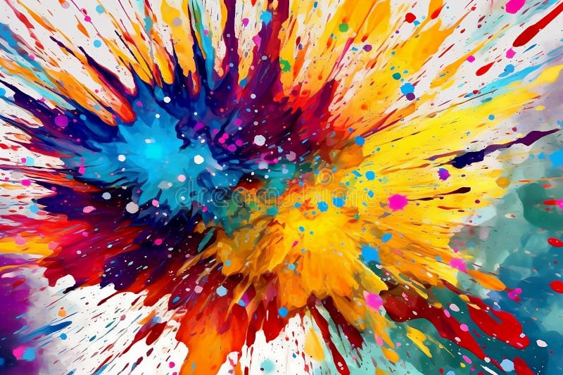 Colourful Paint Splatter Background Design Stock Illustration ...