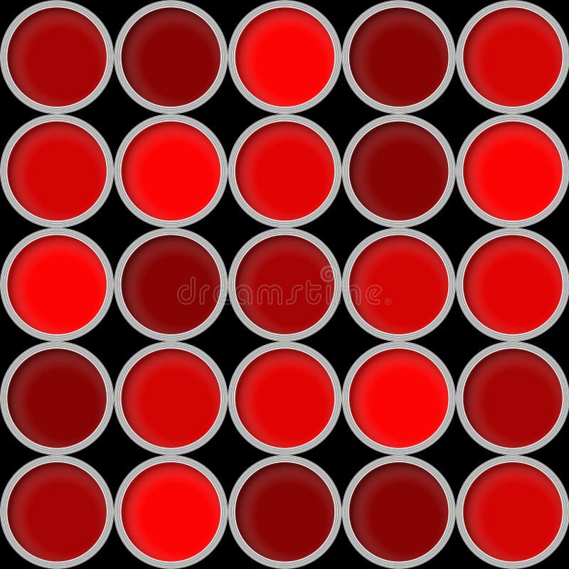 Red Color Paint Tints, Cans, Vector Illustration Stock Vector ...