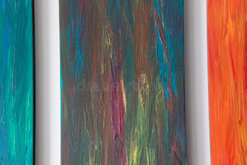 Colourful Panels Mounted on a Wall Stock Photo - Image of book ...