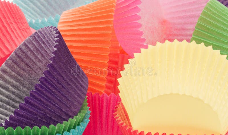 Colourful Paper Cupcake Cases. Stock Photo - Image of cook, colours ...