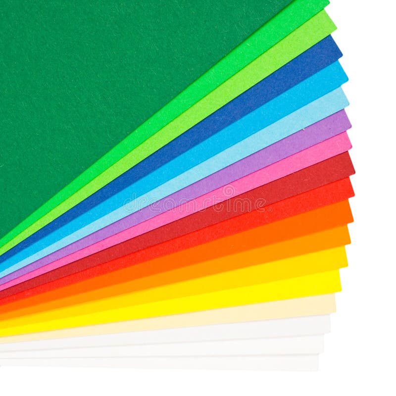 Colourful Paper Isolated on White Stock Photo - Image of design, color ...