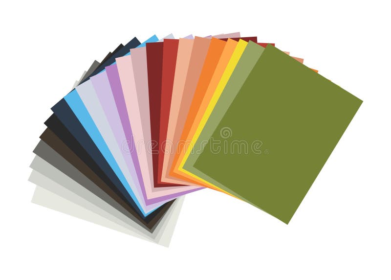Colourful paper sheets stock vector. Illustration of yellow - 378277665