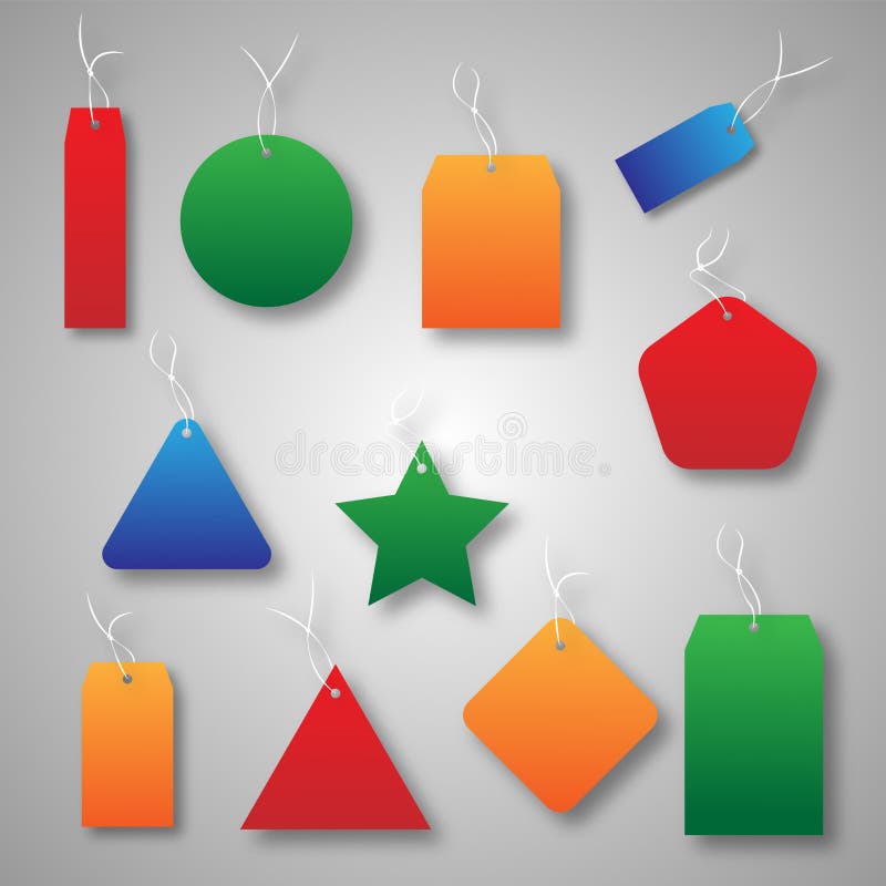 Colourful Paper Tags, Vector Illustration Stock Vector - Illustration ...