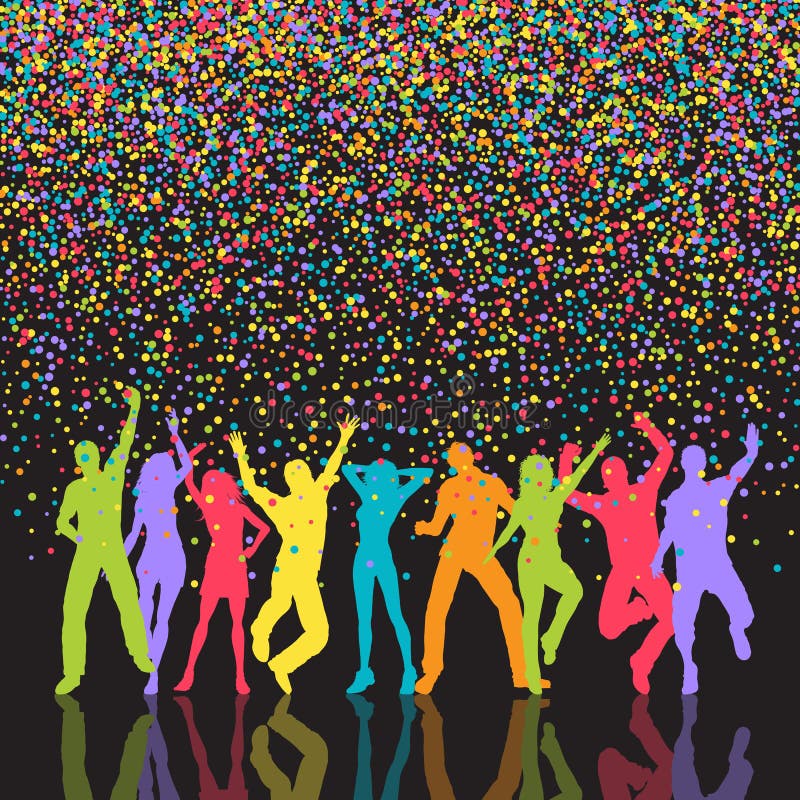 Party people stock vector. Illustration of dancing, crowd - 4459813