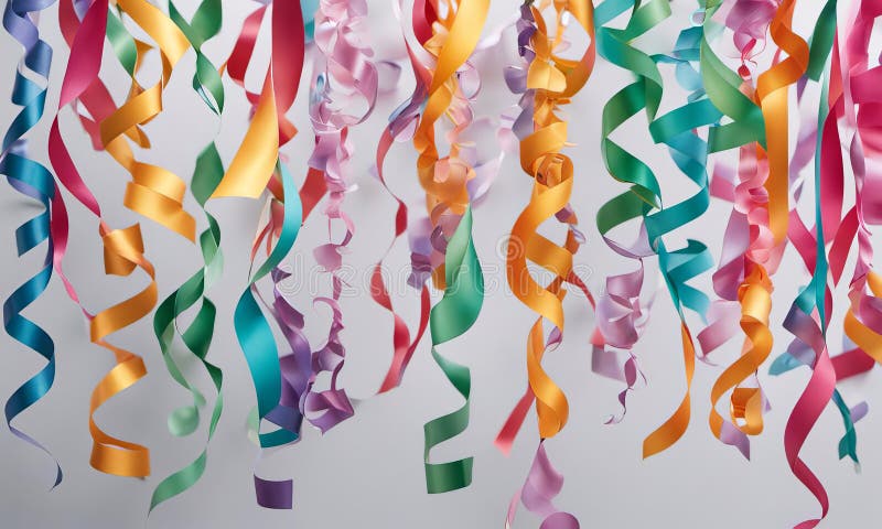 Colourful Party Ribbons Background Stock Illustration - Illustration of ...