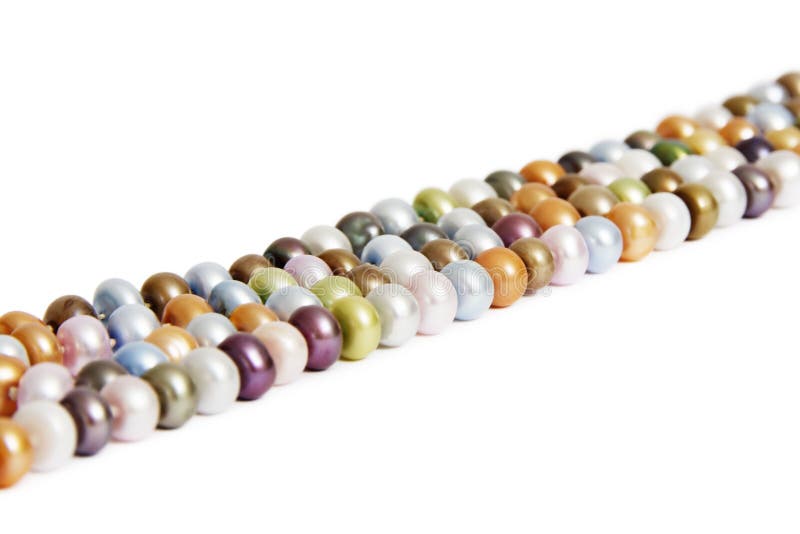 Strings of colorful pearls stock image. Image of colored - 33039637