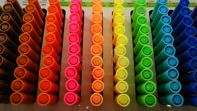 Colourful pen line stock photo. Image of stationary, line - 43985616