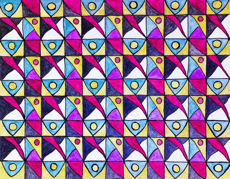 A Colourful Repeat Pattern Damask Wallpaper. Stock Photo - Image of ...