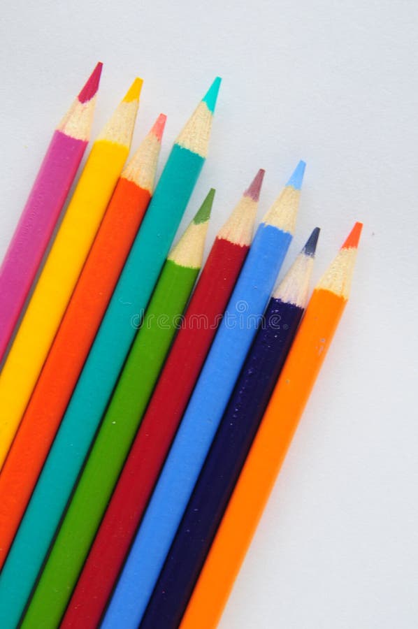 Colourful pencils stock image. Image of turquoise, colour - 13366901