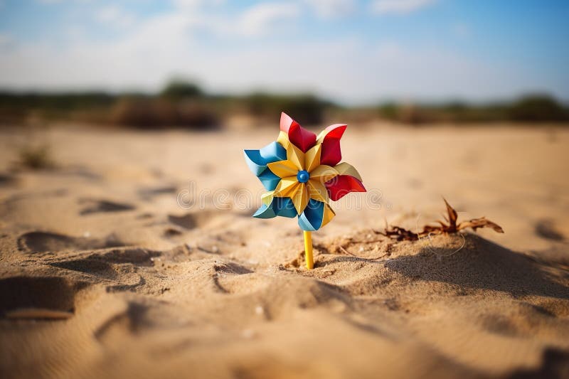 Colourful Pinwheel Set on White Background Stock Vector - Illustration ...