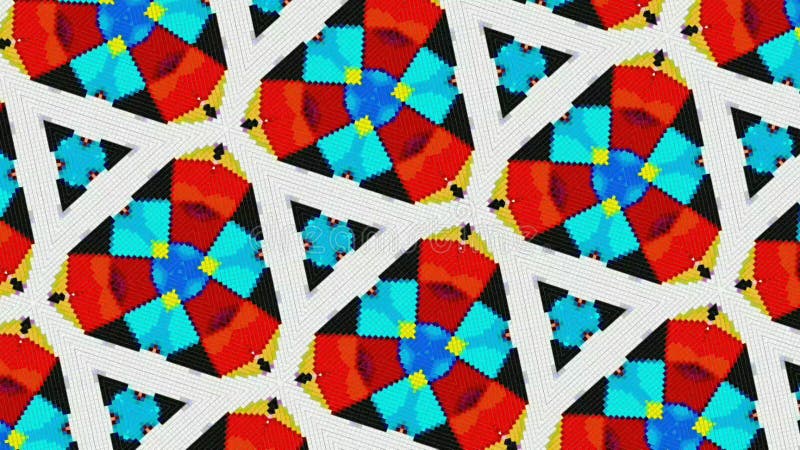 Colourful Pixel Triangle Pattern on White Background, Stock Video ...