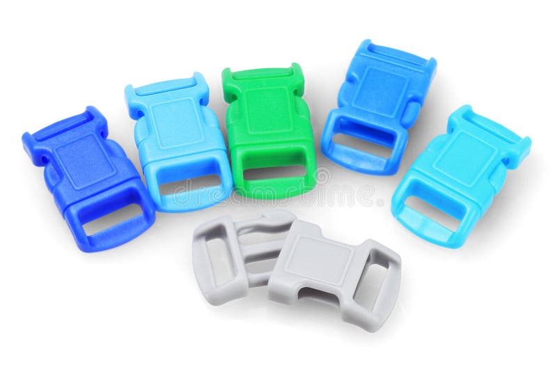 Colourful Plastic Buckles stock photo. Image of studio - 68408616