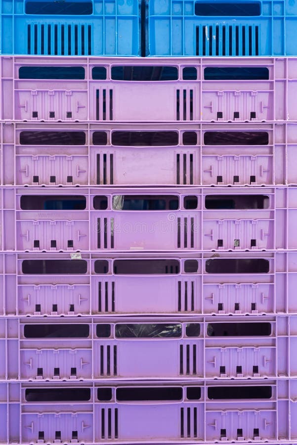 Colourful Plastic Container Box Stack Storage Logistic Business. Stock ...