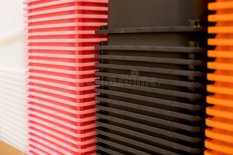 Colourful Plastic Container Box Stack Storage Logistic Business.plastic ...