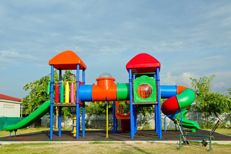 Colourful playground stock image. Image of outdoor, daytime - 30932719