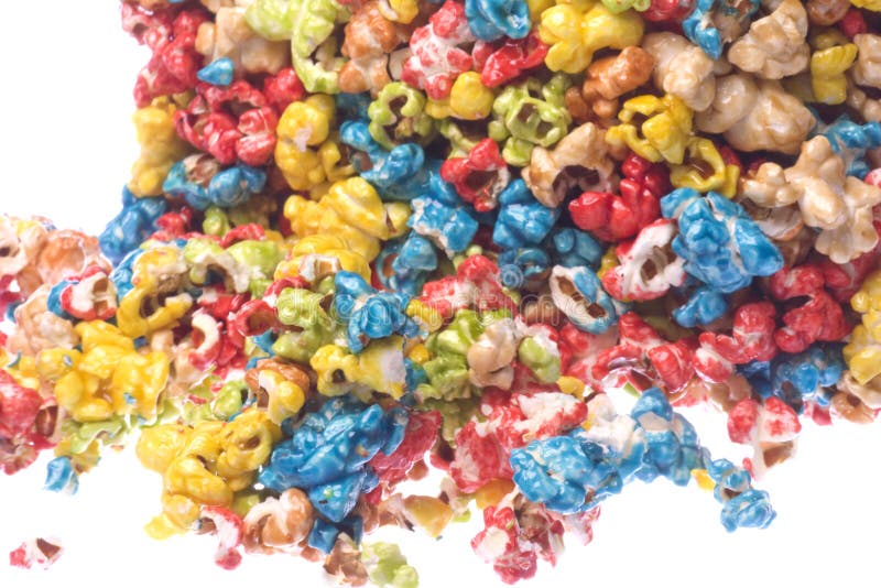 Colourful Popcorn Isolated stock image. Image of isolated - 11821647