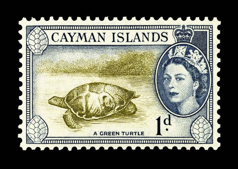 Colourful Postage Stamps of the Cayman Islands Editorial Stock Image ...