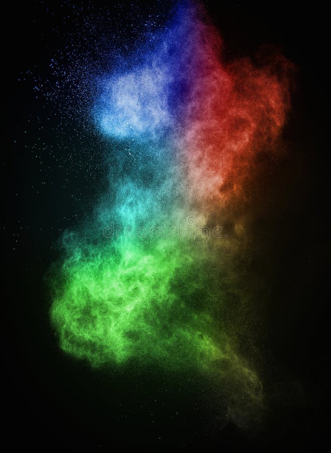 Colourful powder exploding stock photo. Image of black - 42259396
