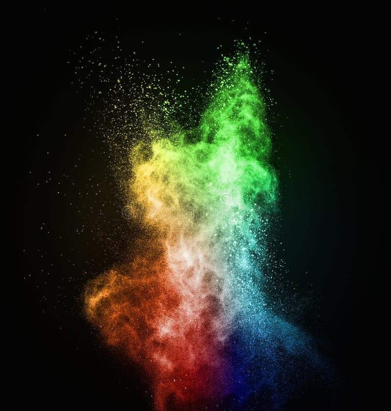 Colourful powder exploding stock photo. Image of destruction - 45294056