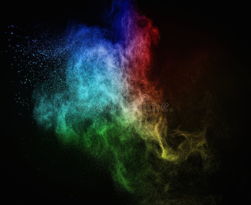 Colourful powder exploding stock photo. Image of beginning - 45294008