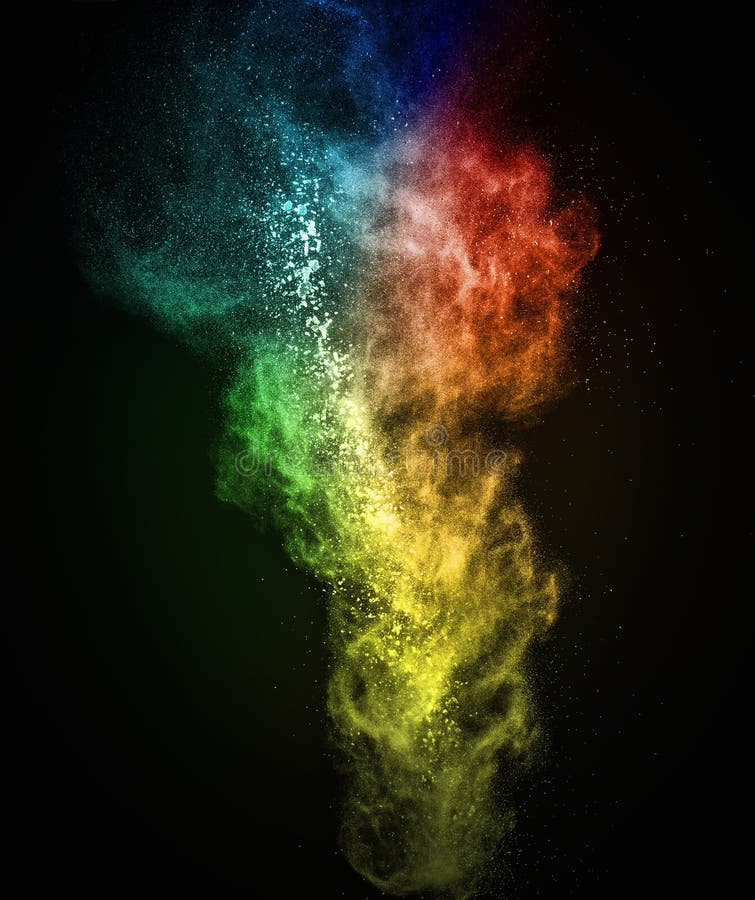 Colourful powder exploding stock image. Image of blow - 45294253