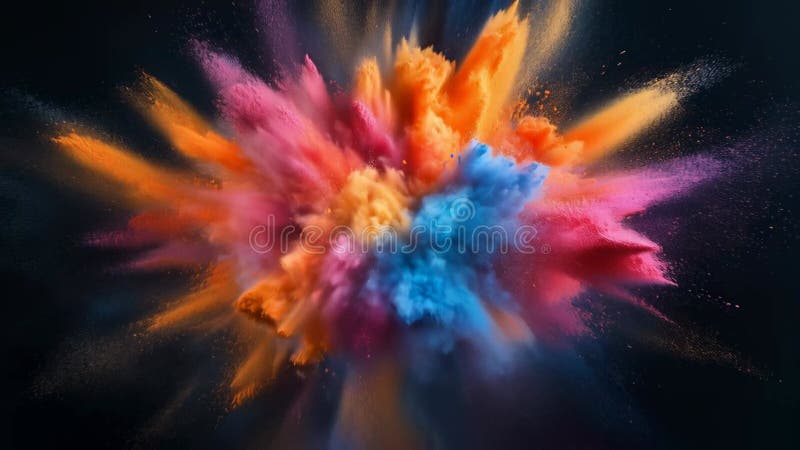 Vibrant Color Explosion Captured in Dynamic Motion Artistry Stock ...