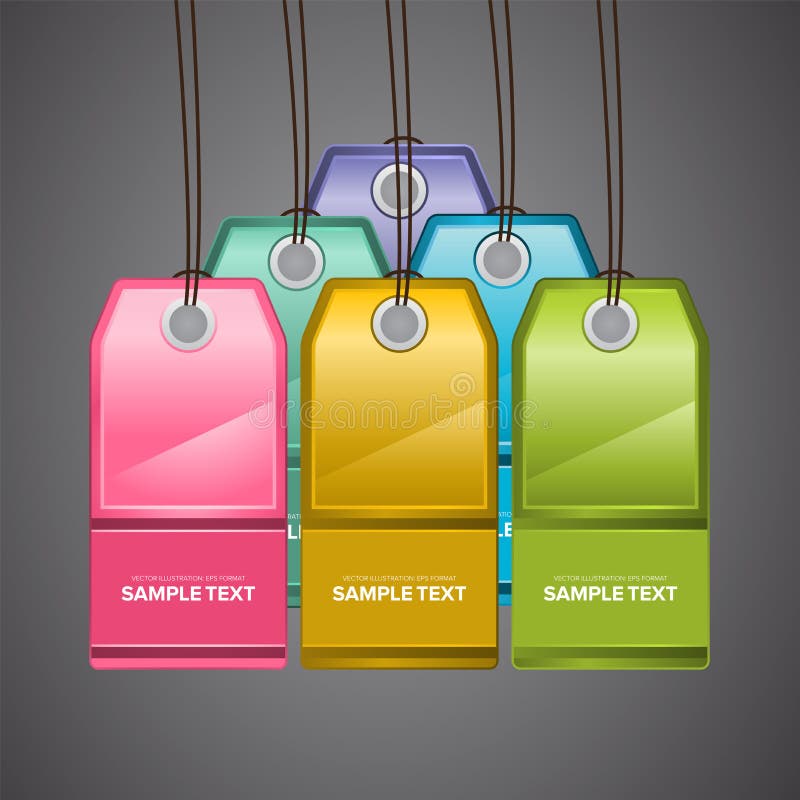 Colourful Price Tags stock vector. Illustration of green - 36929844