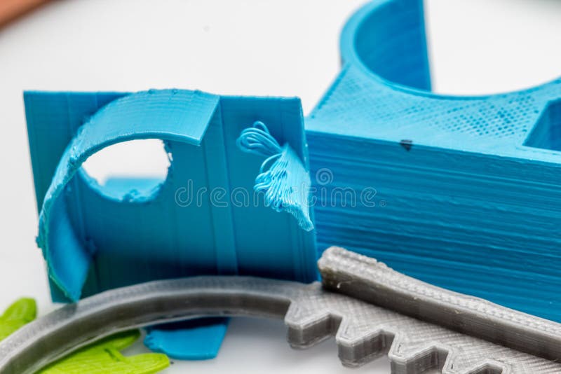 Colourful Printed Parts Using 3d Printer Stock Image - Image of ...
